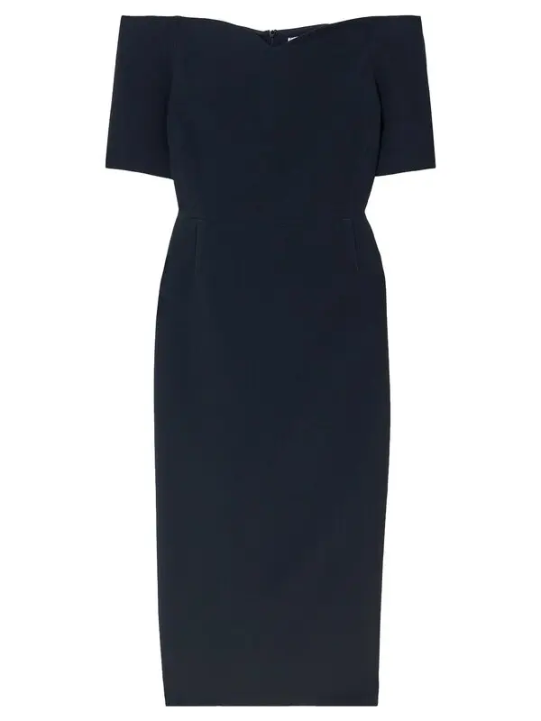 VIOLANTE NESSI Lucretia Off-the-shoulder Cady Gown - Black