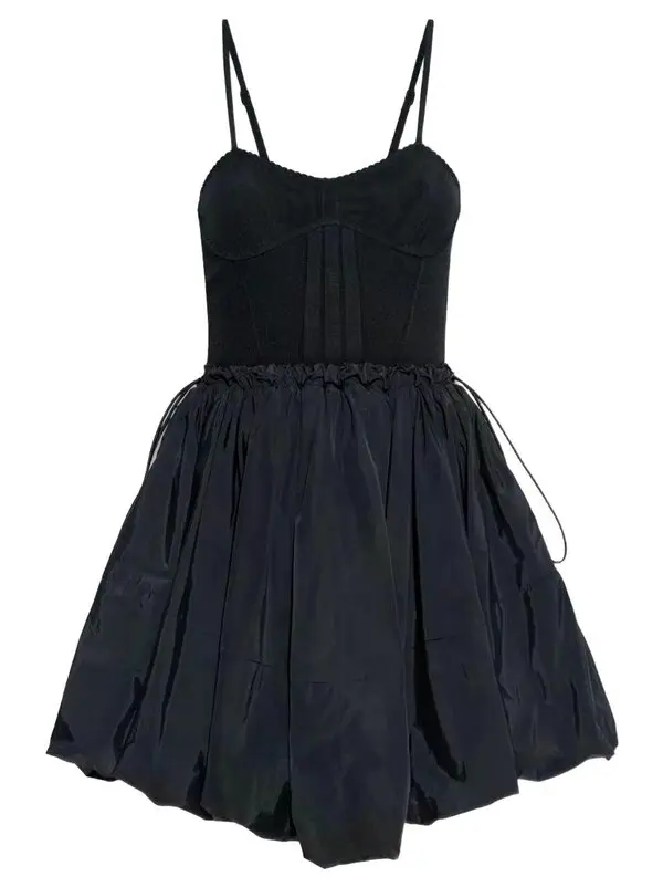 Attico Balloon-hem Mini Dress - Black