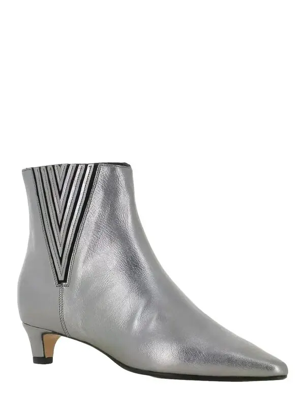 ANTONIO BARBATO MAESTRI VENEZIANI Pointed-toe Leather Boots - Silver
