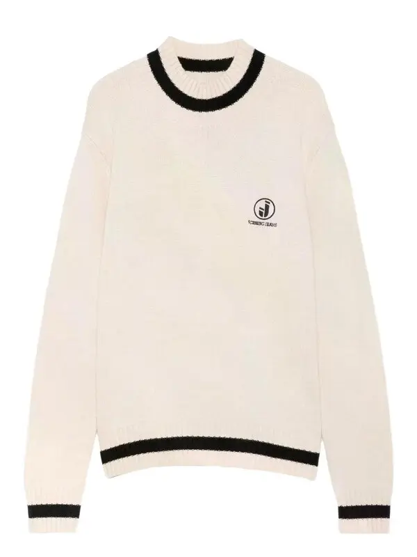 Iceberg Logo Embroidered Sweater - Neutrals