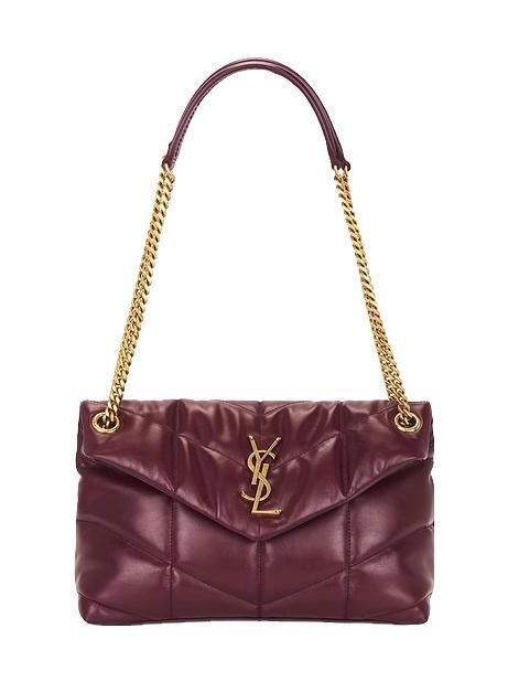 Saint Laurent Small Puffer Chain Bag - Dark Ruby