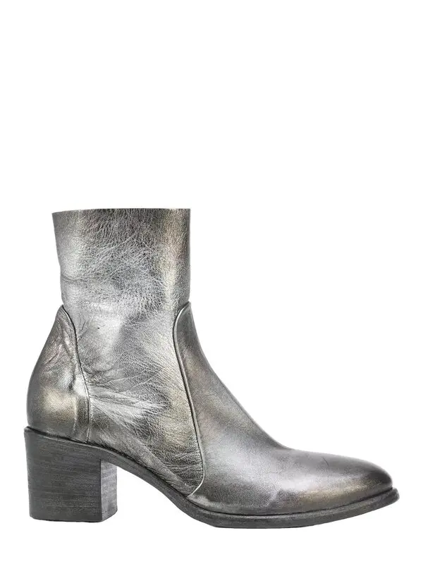 MADISON MAISON Metallic Effect Ankle Boots - Silver