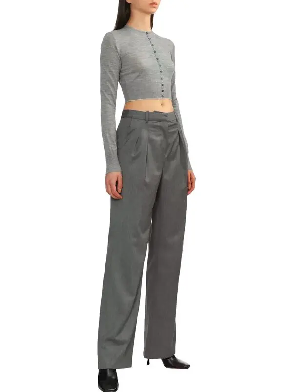 Jacquemus Spiaggia Cropped Cardigan - Grey