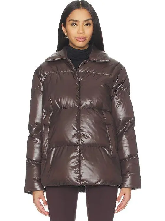 Khrisjoy Padded Shirt Jacket - Chocolate