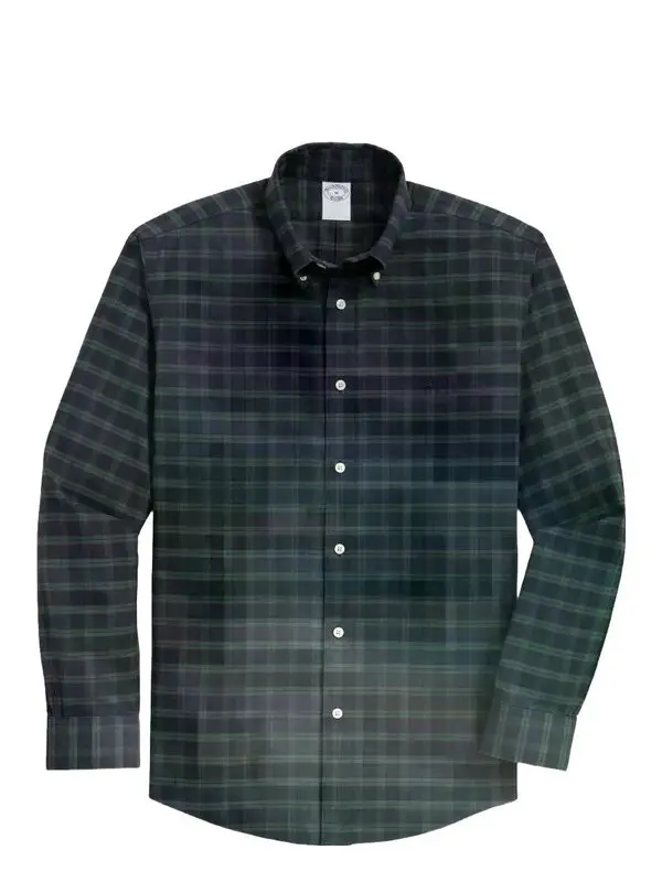 Brooks Brothers Button-down-collar Plaid Shirt - Blue