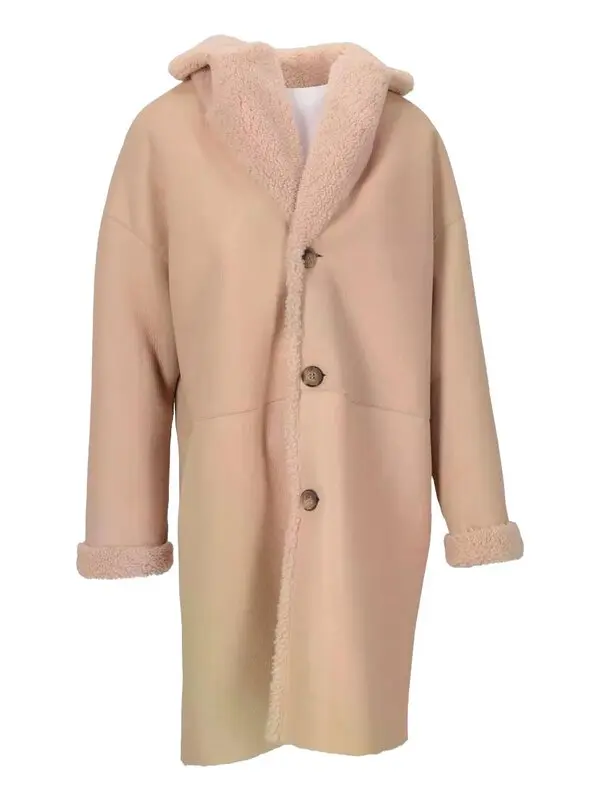 LA ROSE Buttoned Coat - Neutrals