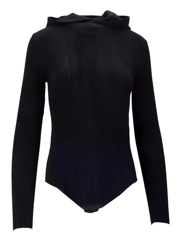 P.a.r.o.s.h Hooded Ribbed Body - Black