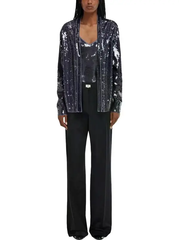 FERRAGAMO Buckle-fastening Tailored Trousers - Black
