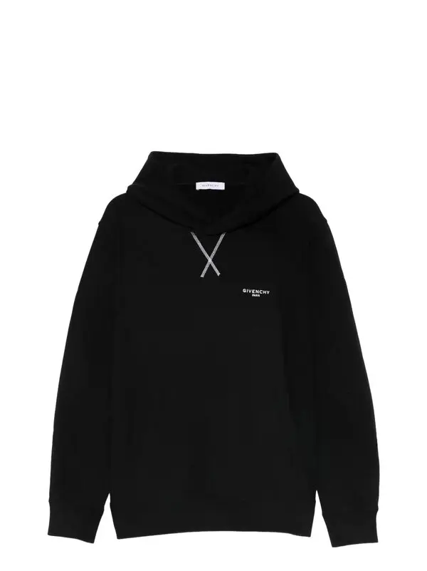 Givenchy Cross-stitching Logo-detail Hoodie - Black