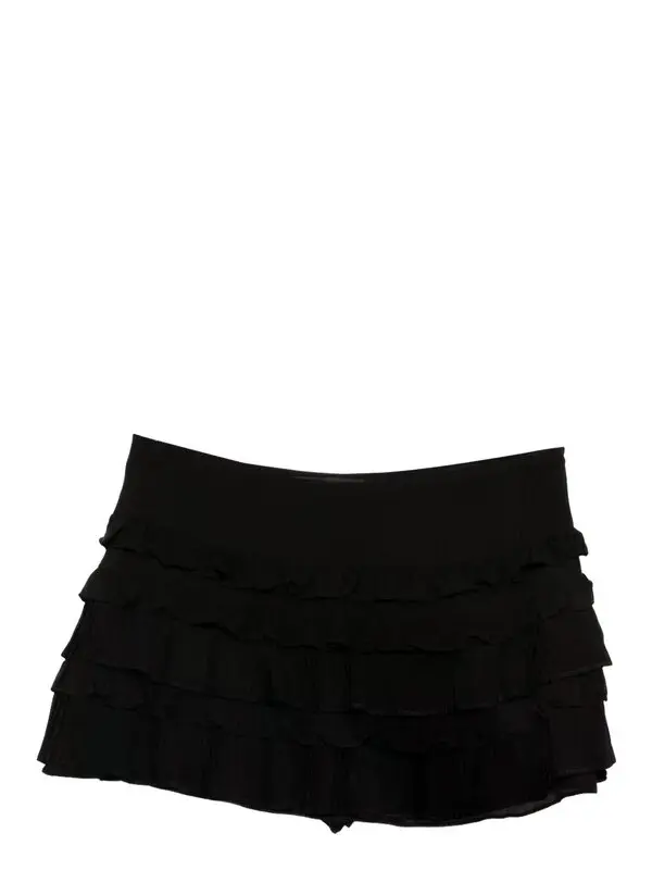 Cynthia Rowley Ruffled Mini Skirt - Black