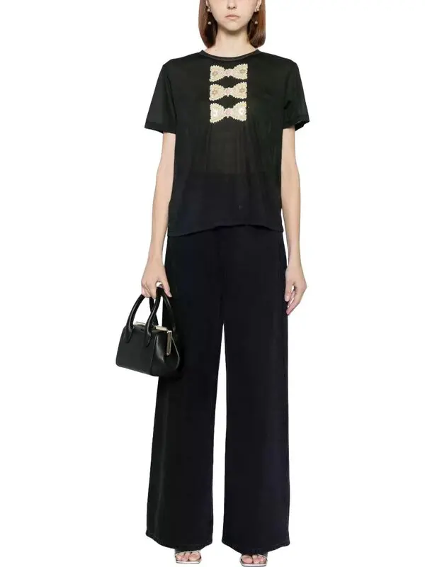 Cynthia Rowley Embellished T-shirt - Black