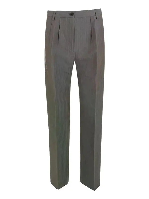 Aspesi Striped Pleated Trousers - Grey