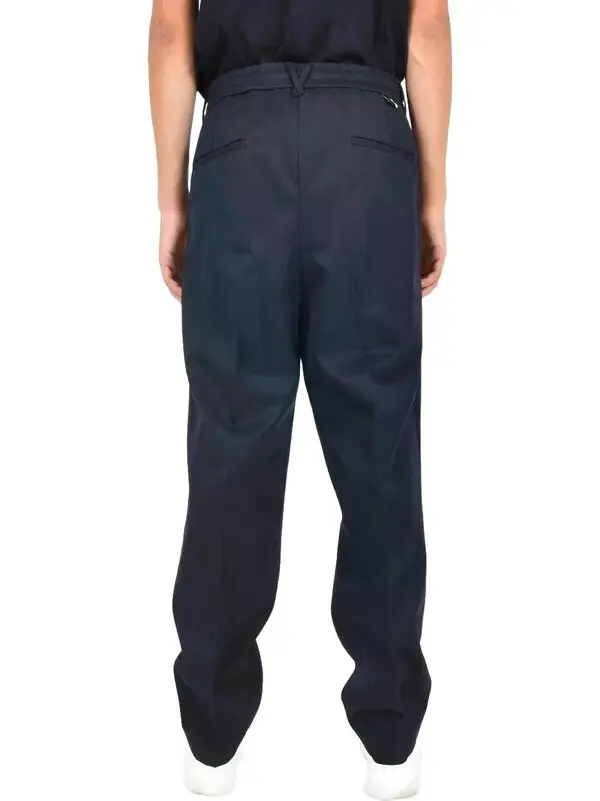 LOW BRAND Pleated Tailored Trousers - Blue