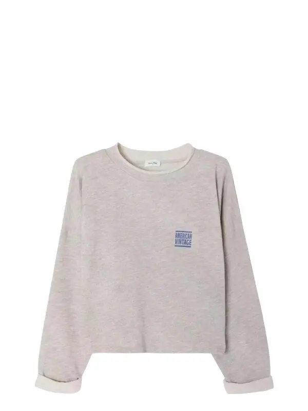 American Vintage Zofbay Long Sleeve Sweatshirt - Grey