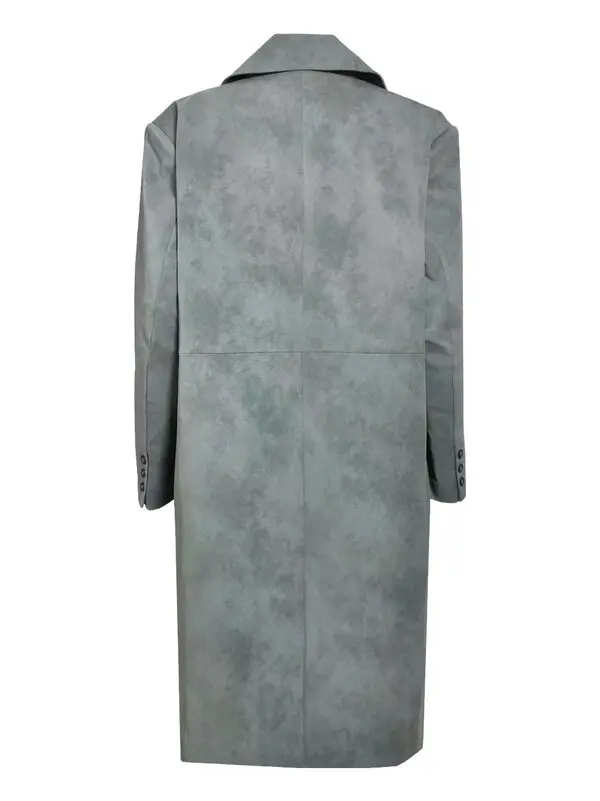 BREATH Double-breasted Notched Lapel Coat - Grey
