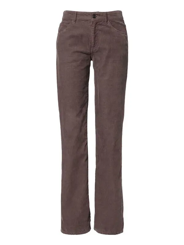 THE ROW Carlyle Mid-rise Corduroy Straight Pants - Brown