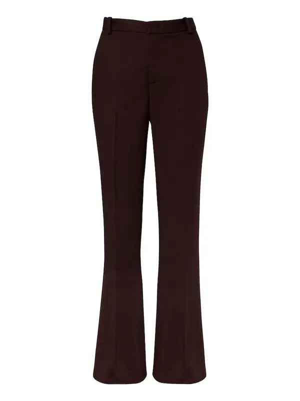 Vince Mid-rise Flared Trousers - Brown
