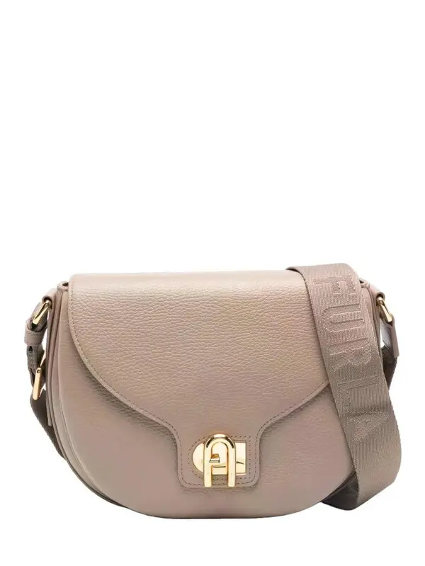 Furla Lotus Grained-texture Shoulder Bag - Neutrals