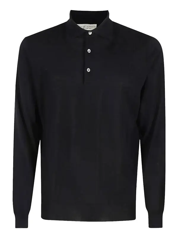 FILIPPO DE LAURENTIIS Long-sleeve Polo Shirt - Blue