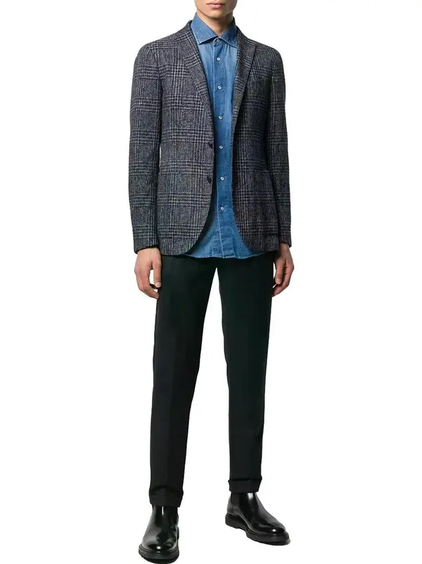 DELL'OGLIO Long-sleeve Denim Shirt - Blue