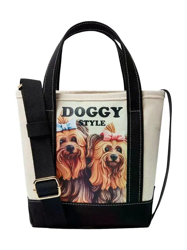 Stella McCartney Dog Print Tote Bag - Neutrals