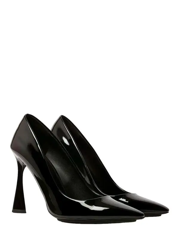 Stella McCartney Elsa Patent Pointed-toe Heeled Pumps - Black