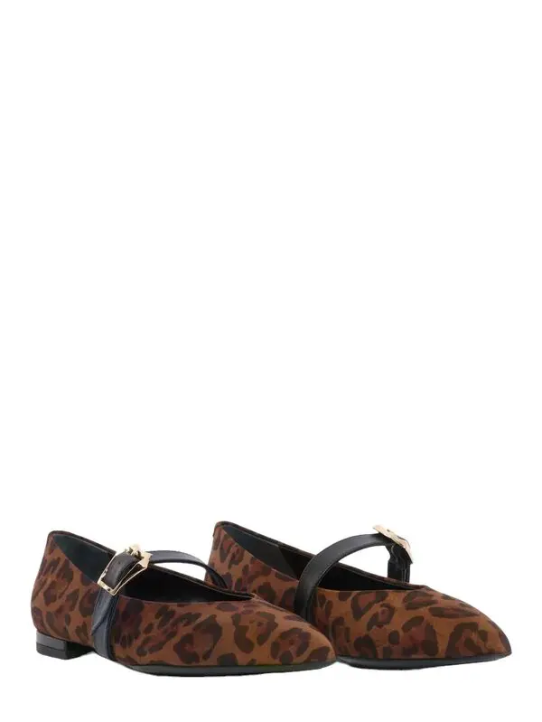 SERGIO LEVANTESI Venere56 Leopard-print Ballet Flats - Brown