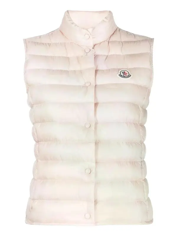 Moncler Liane Logo-patch Vest - Pink
