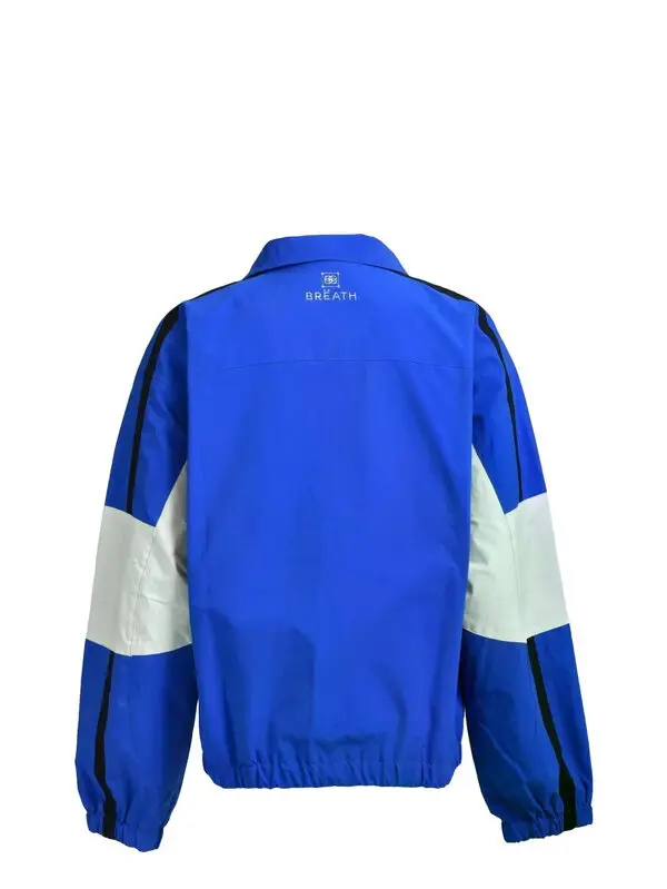 BREATH Logo-detail Bomber Jacket - Blue