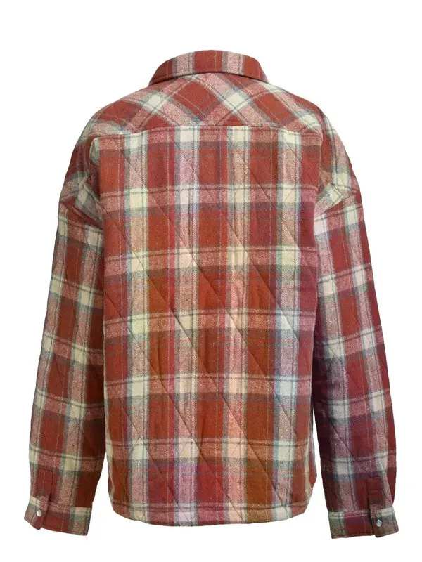 BREATH Checked-pattern Shirt - Red