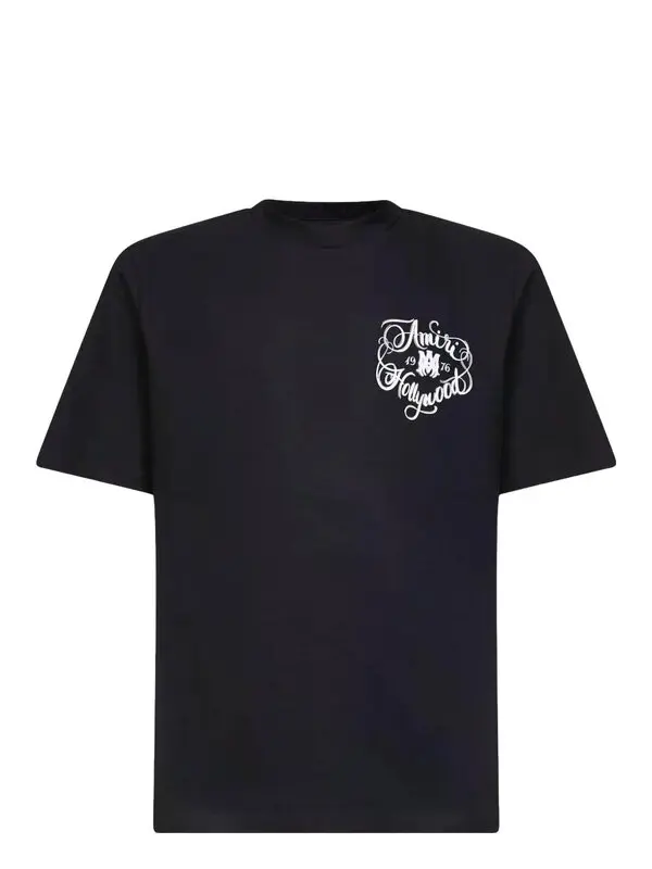 Amiri Hollywood Lettering-print T-shirt - Black