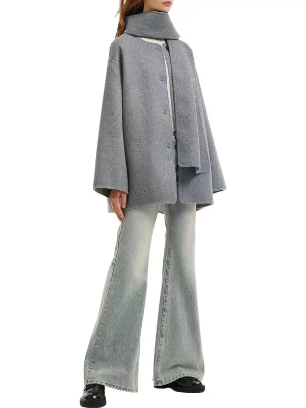B+AB Button Scarf Jacket - Grey