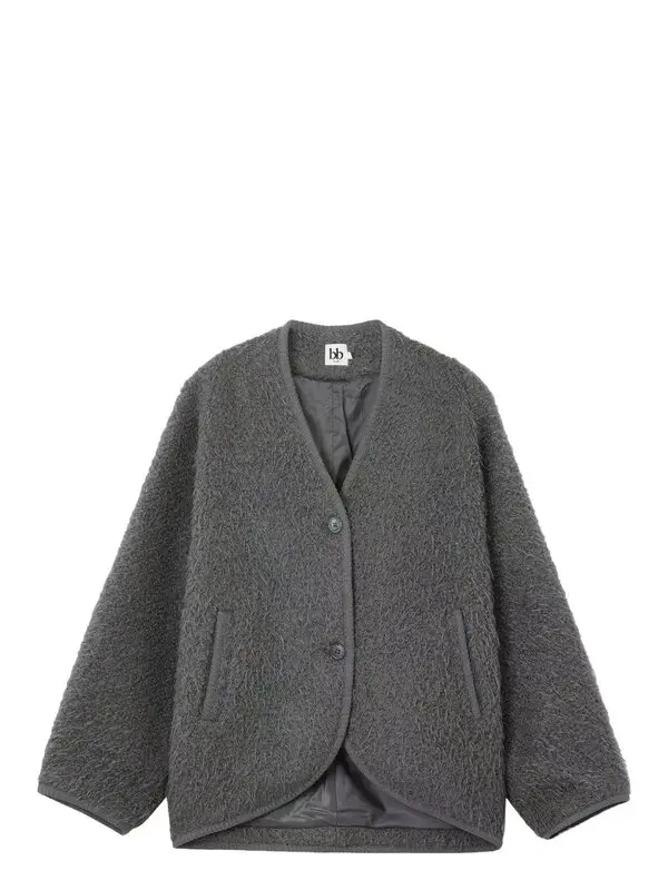 B+AB V-neck Button Jacket - Grey