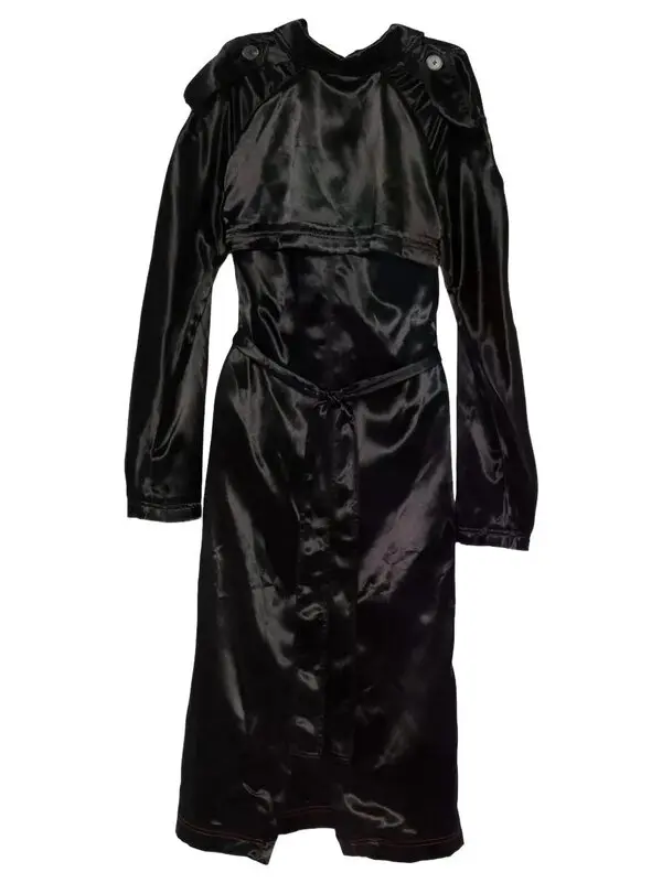 ZOMER Belted Button Midi Dress - Black