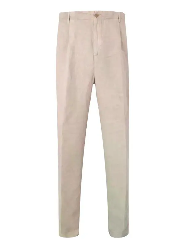 120% Lino Pleated Trousers - Neutrals