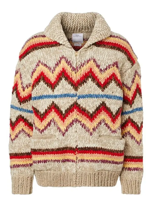Visvim Wool And Cashmere Jacquard Cardigan - Multicoloured