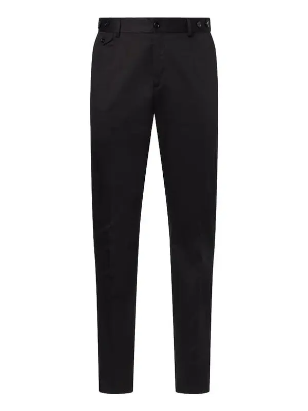 Dolce & Gabbana Cotton-blend Slim Fit Trousers - Blue