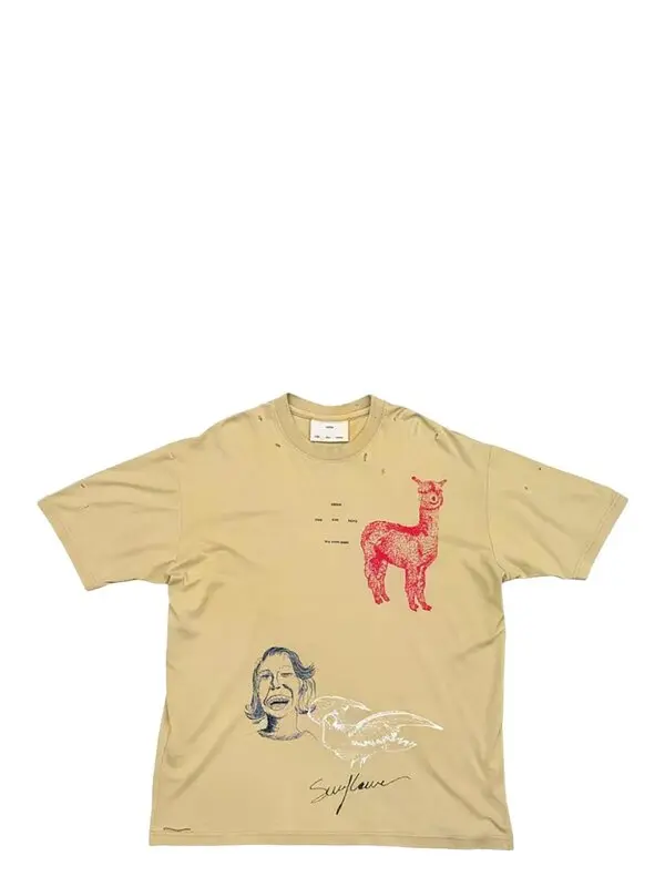 SONG FOR THE MUTE Sketchbook Graphic Tee T-shirt - Neutrals
