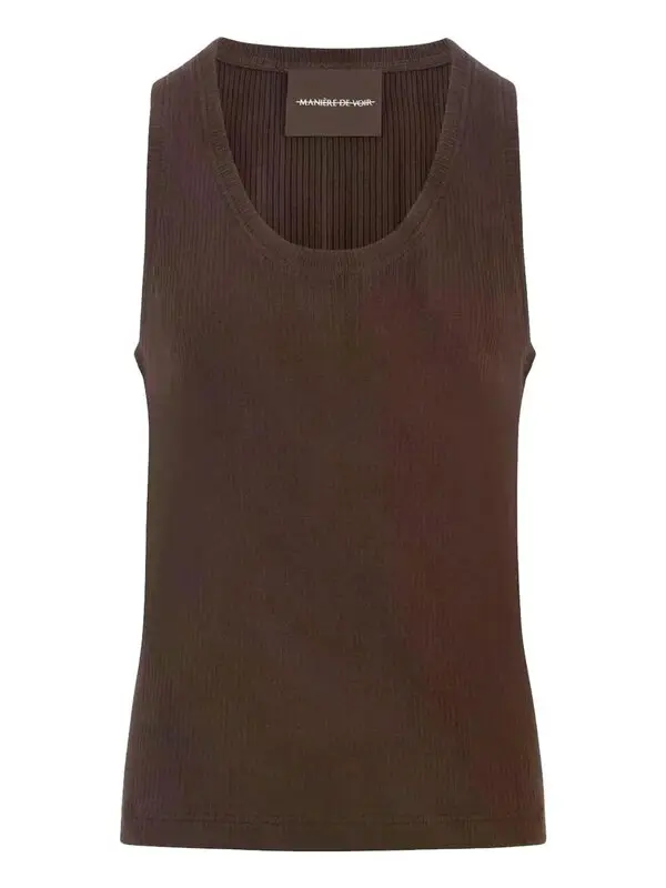 Manière De Voir Justin Ribbed Vest - Brown
