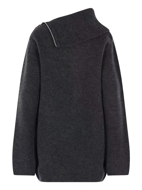 Yohji Yamamoto Zip-detail Sweater - Grey