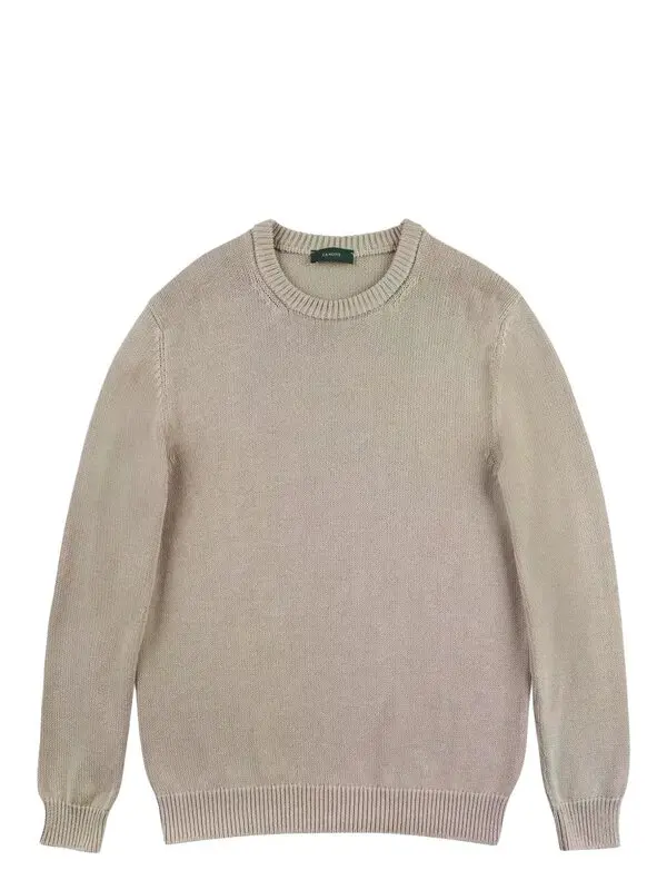 ZANONE Crew Neck Cotton Sweater - Neutrals