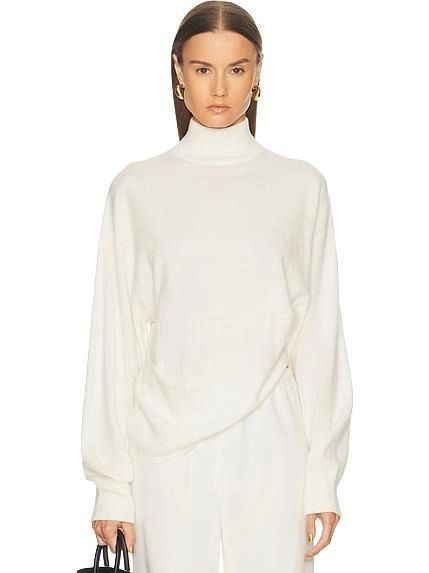 EAVES Allma Asymmetric Sweater - Eggshell