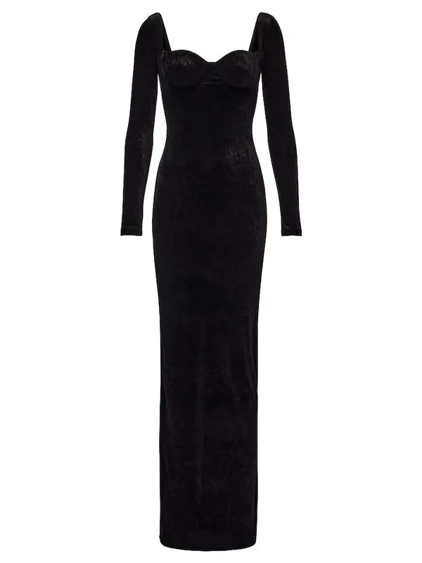 Balenciaga Velvet Gown - Black