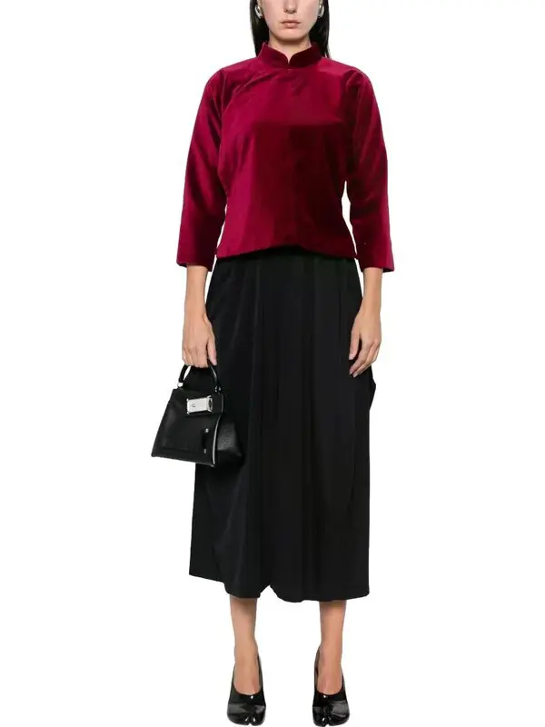 Comme Des Garçons Stand Collar Blouse - Red