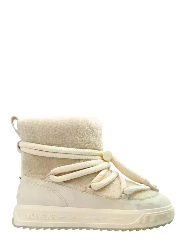 Moncler Mid Snow Boots With Rope Detailing - Neutrals