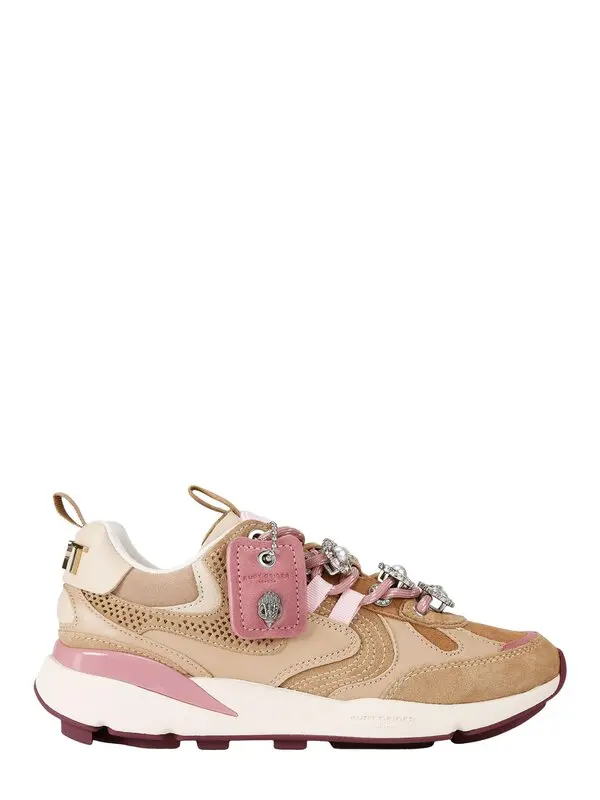 Kurt Geiger Suede Kurt Runner Trainers - Beige