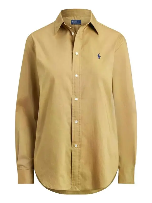Polo Ralph Lauren Long-sleeved Cotton Twill Shirt - Neutrals