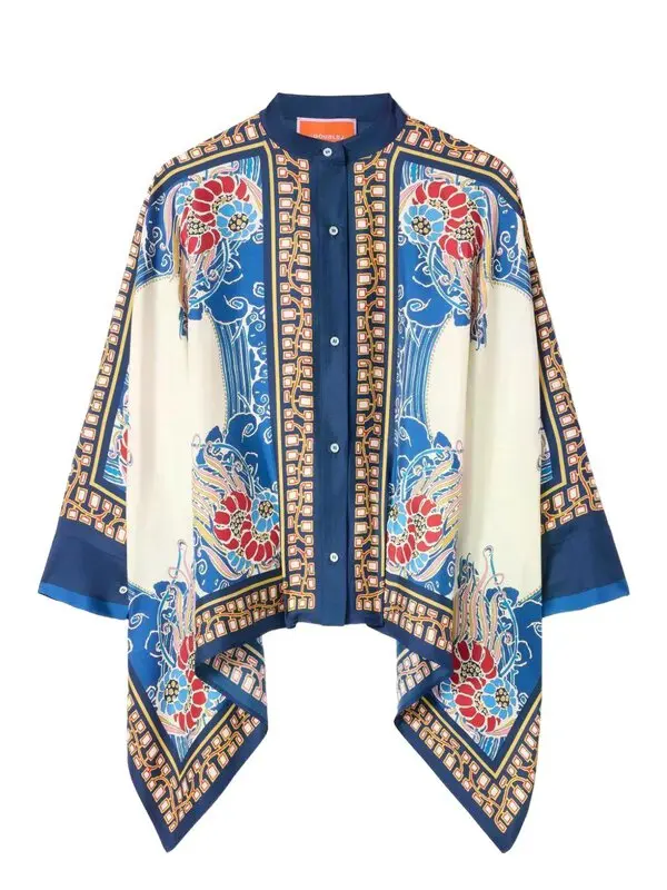 La DoubleJ Foulard Floral-print Shirt - Neutrals
