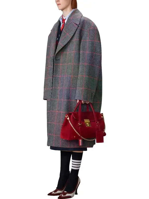 Thom Browne Mrs. Thom Calf Suede Holdall Bag - Red