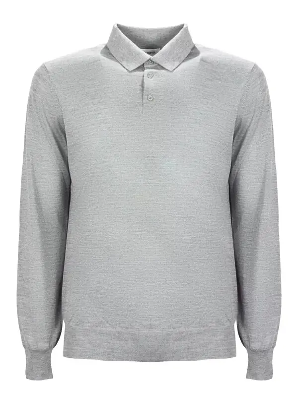 KANGRA Wool Polo Shirt - Grey